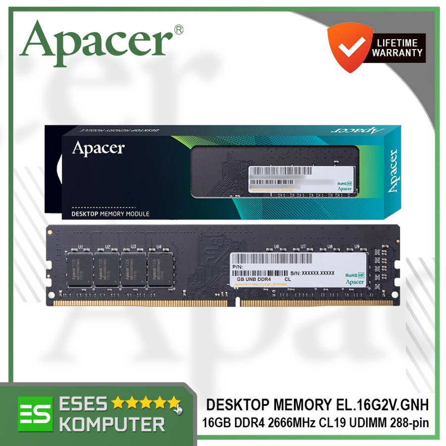 Jual RAM Apacer DDR4 Value 16GB 2666MHz 288-Pin Desktop Memory | Shopee ...