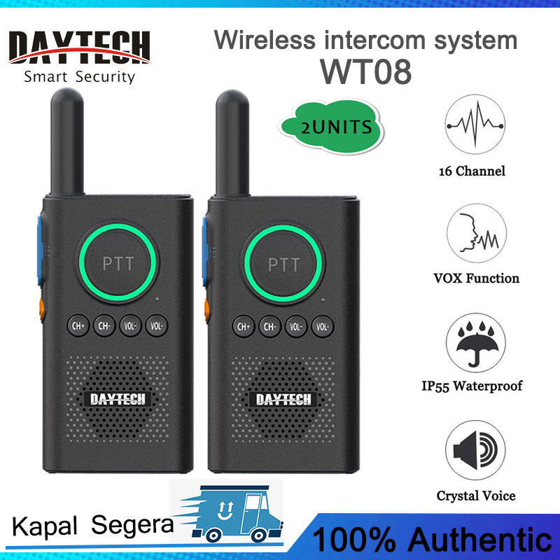 Jual Daytech Walkie Talkie 16 Channels Handy Talky Mini Walkie-Talkie Handsfree Walky Talky ...