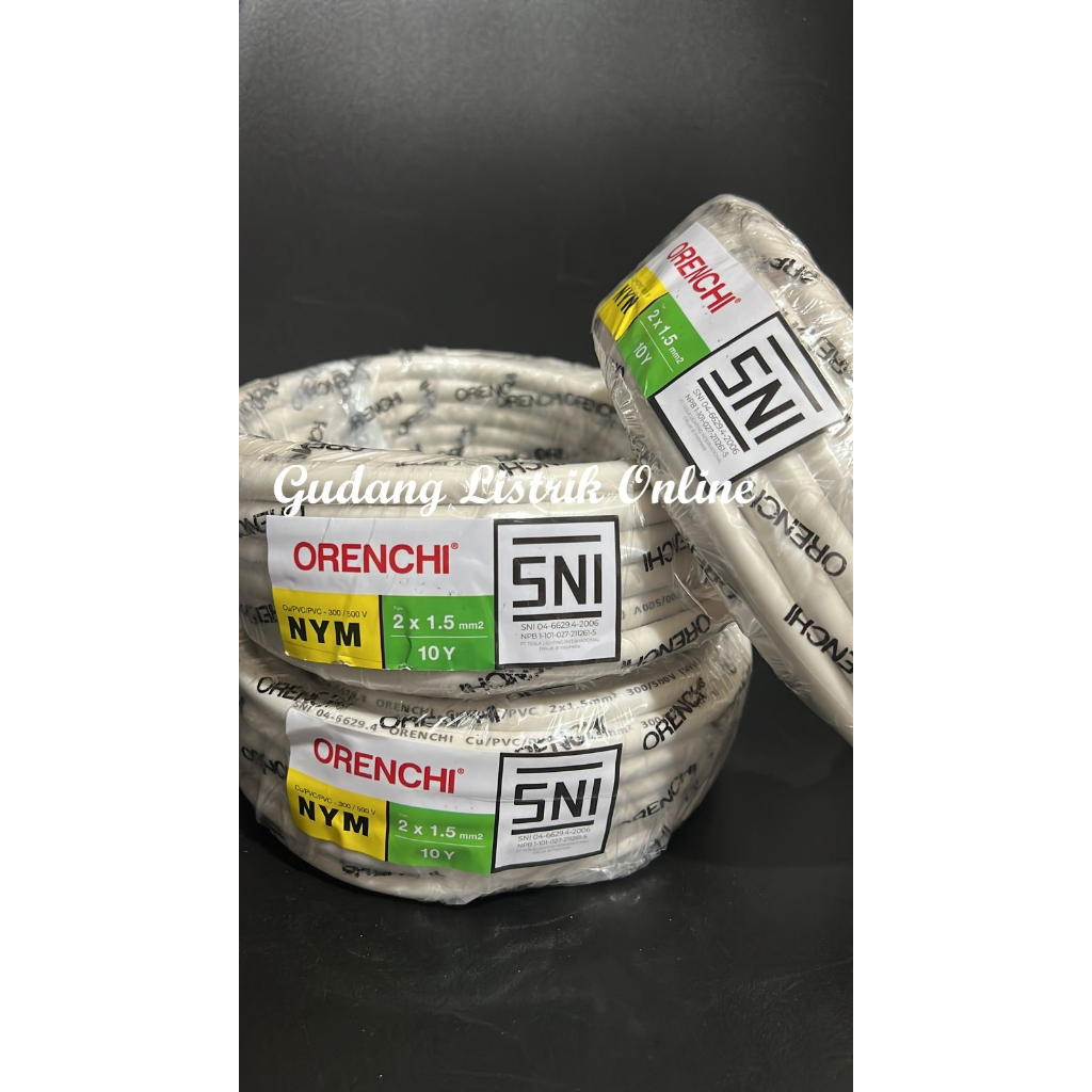 Jual NYM KABEL Listrik KAWAT ISI 2 NYM 2X1.5 SNI KABEL PUTIH KABEL ...