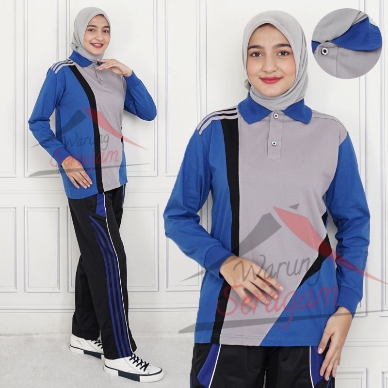 Jual Baju Olahraga Wanita Pria 1 Set Kaos Trening Seragam Senam ...