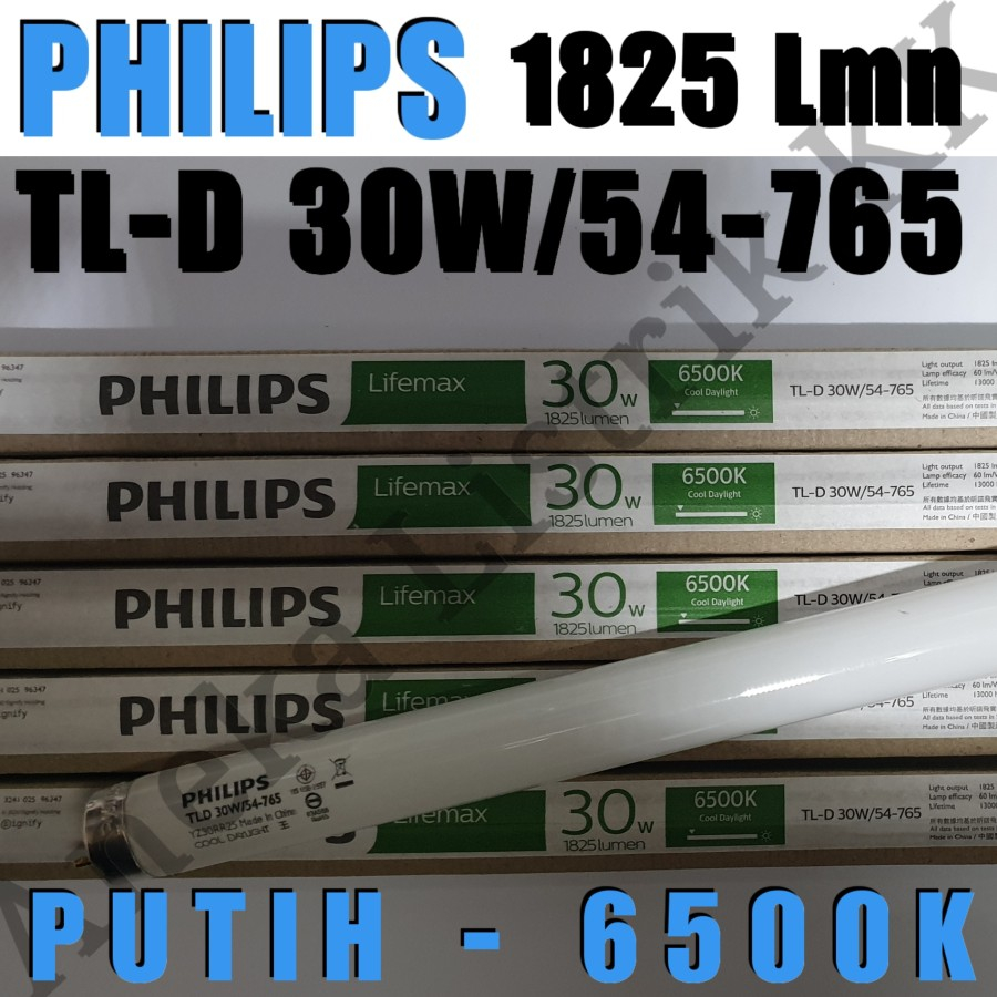 Jual PHILIPS TL D 30W 54 TLD 30 W Watt LIFEMAX PUTIH COOL DAYLIGHT 30Watt | Shopee Indonesia