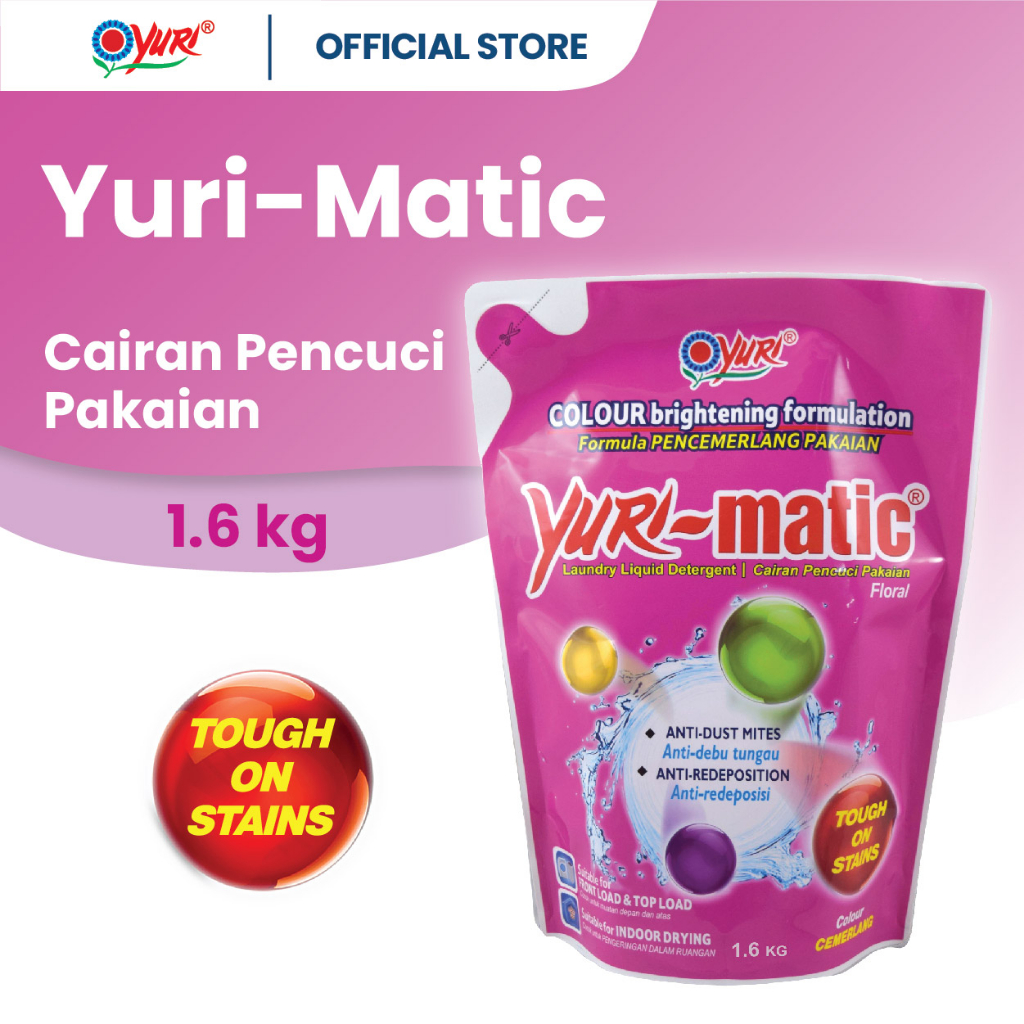 Jual Yuri Matic Deterjen Pakaian 1,6 kg | Shopee Indonesia