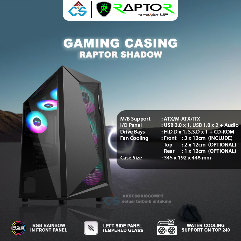 Jual Casing Gaming PowerUp RAPTOR SHADOW - Casing Gaming | Shopee Indonesia