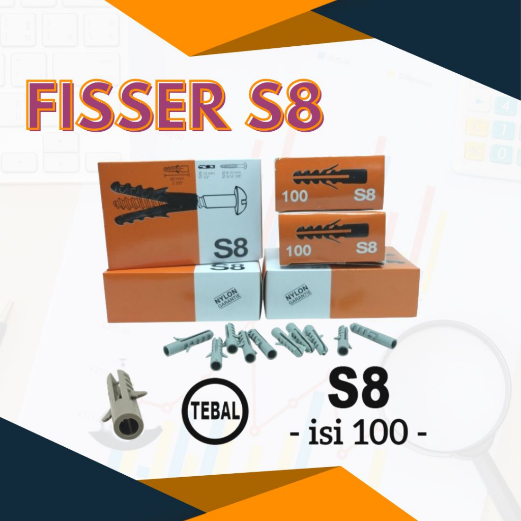 Jual Screw Tapping S8 Alat Tanam Pengait Sekrup Tembok S8 Jangkar Skrup Isi 100 Tutup Penutup ...