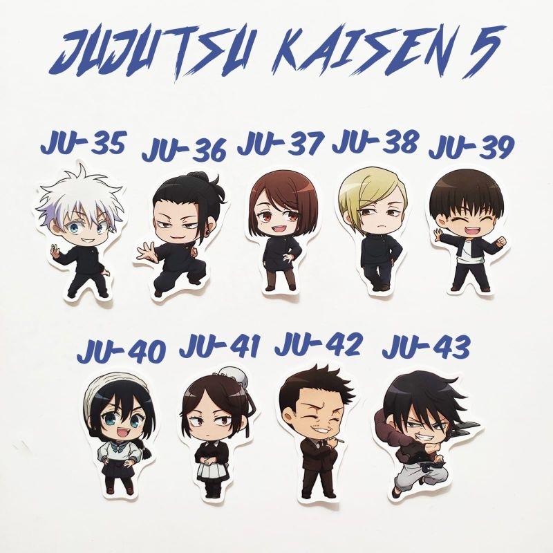 Jual Sticker Anime Jujutsu Kaisen 6 Sorcery Fight Gojou Getou Shouko ...