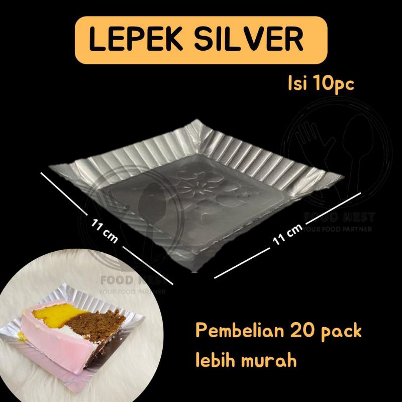 Jual [ISI 10 pc] piring kertas perak ulang tahun kue lepek snack piring ...