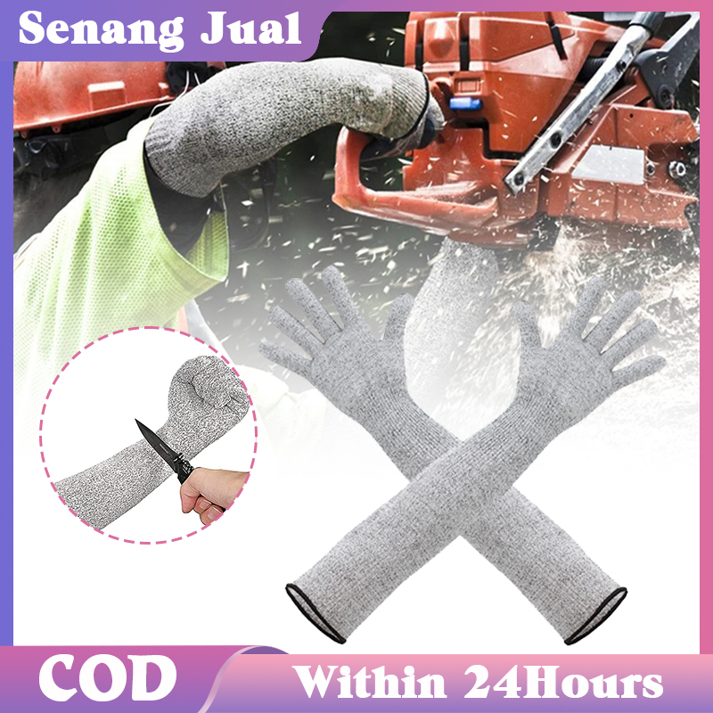 Jual 1Pcs 40cm Sarung Tangan Anti Pisau Manset Level 5 / Sarung Lengan ...
