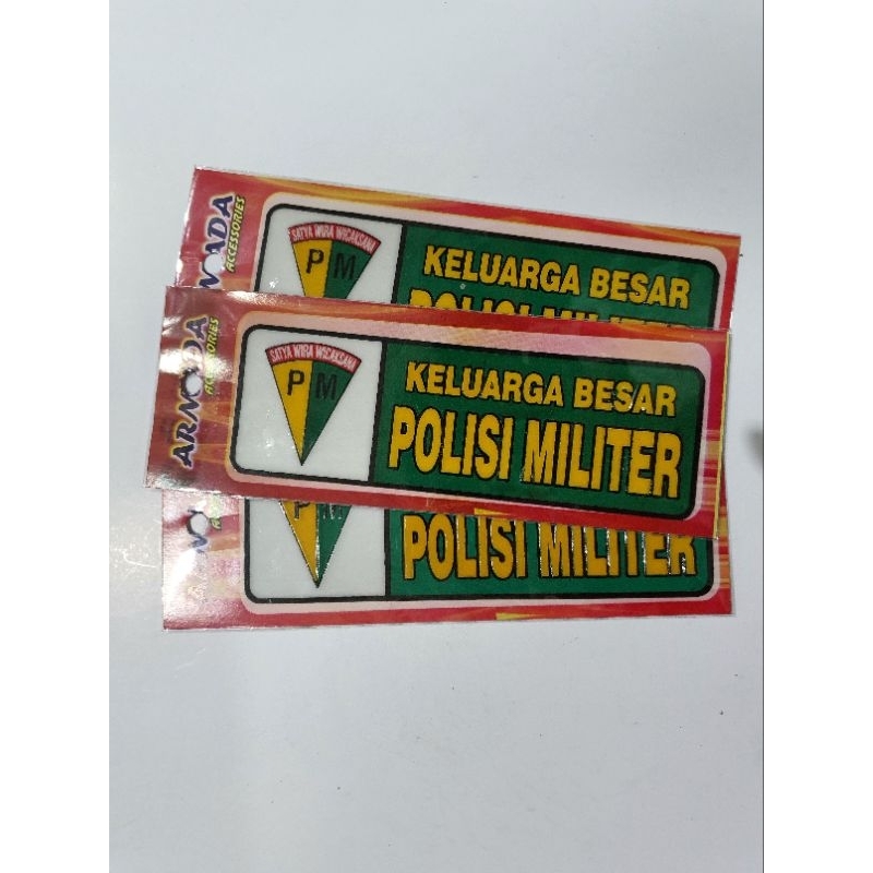 Jual Stiker PVC Panjang Keluarga Besar Polisi Militer | Stiker PVC ...