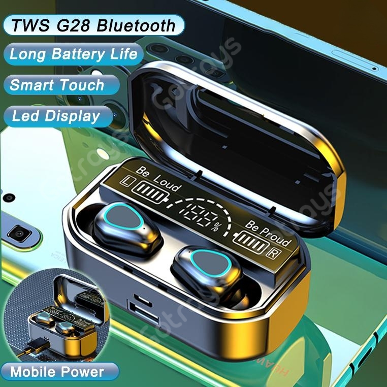 Jual Gotrays G28 TWS Wireless Bluetooth 5.2 Headphone Stereo Sports ...