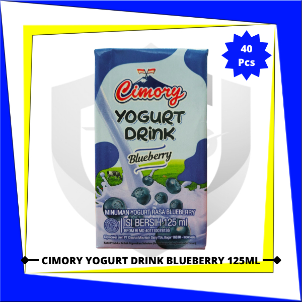 Jual CIMORY Yogurt Drink Blueberry 125ml x 40 pcs (1 Karton) | Shopee Indonesia