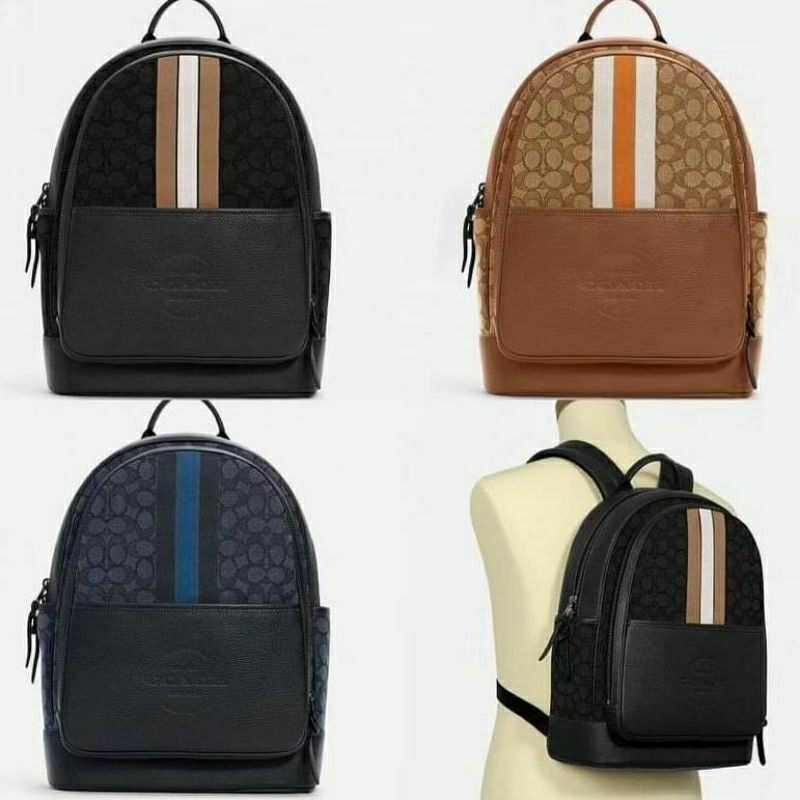 Jual Coach Thompson Backpack Signature Jacquard | Shopee Indonesia