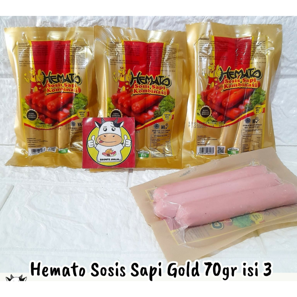 Jual FROZEN FOOD HEMATO SOSIS SAPI GOLD 70GRAM ISI 3 - DISASS JOGJA ...