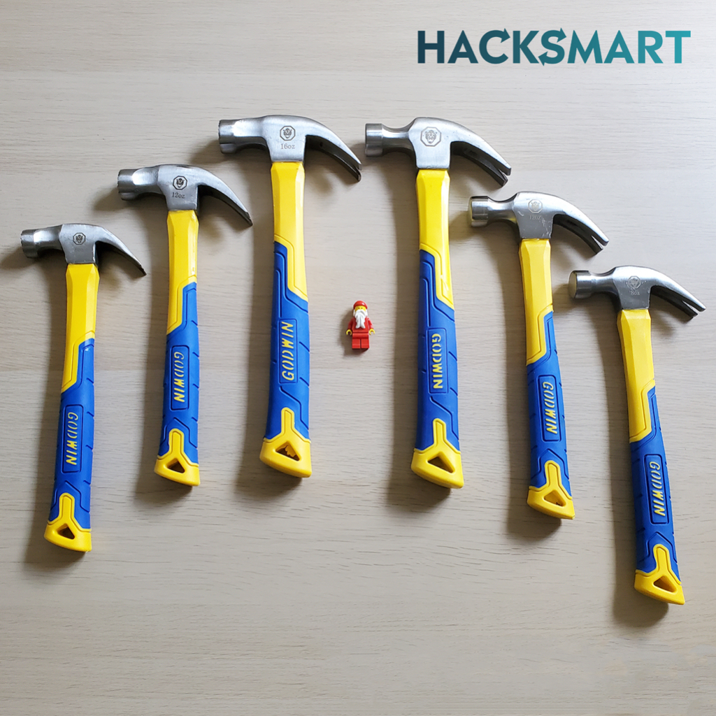 Jual GODWIN Palu Kambing Claw Hammer Gagang Fiber PVC Pegangan Karet ...