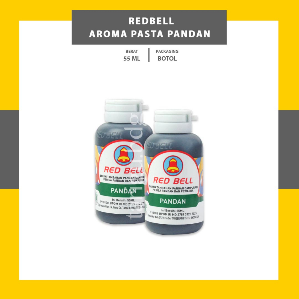 Jual PANDAN RED BELL PERISA PASTA MAKANAN 55ML - REDBELL AROMA PASTA ...