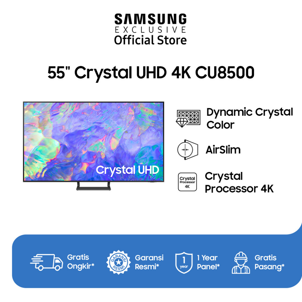 Jual Samsung Crystal UHD 4K Smart TV CU8500 | Shopee Indonesia
