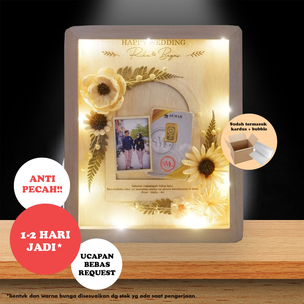 Jual FRAME LOGAM MULIA / Kado Logam Mulia Kado Pernikahan Kado Farewell ...