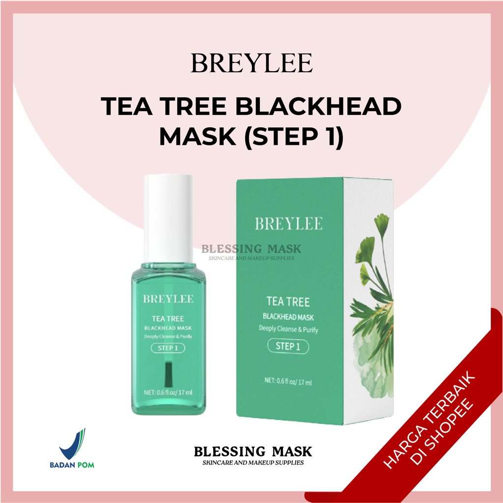 Jual BREYLEE blackhead remove nose mask serum blackhead mask + 100 Pcs ...