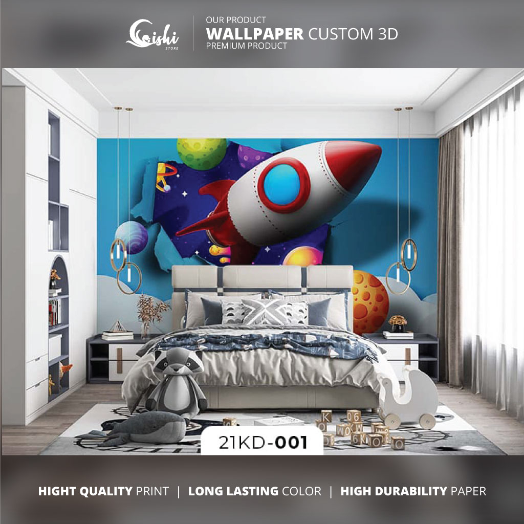 Jual Wallpaper Custom Kamar Anak | Gambar Astronot dan Angkasa 3.1 ...
