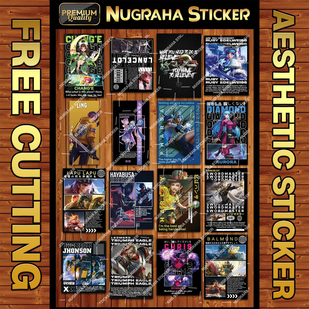 Jual (144 PCS) Sticker Hero MLBB (Sticker Mobile Legends) | Shopee ...