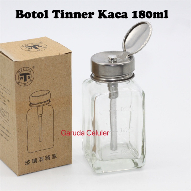 Jual Botol Tinner Botol Alkohol Kaca 180ml | Shopee Indonesia