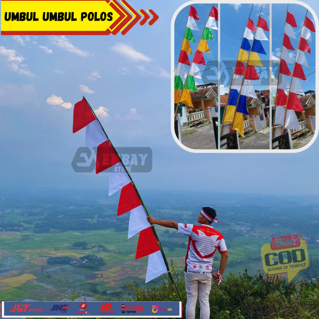 Jual BENDERA UMBUL UMBUL POLOS WARNA WARNI | Shopee Indonesia