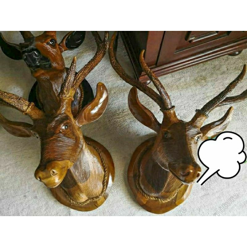 Jual patung kepala rusa/kepala rusa dinding/hiasan dinding/patung ...
