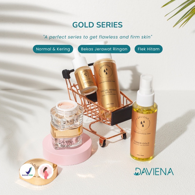 Jual DAVIENA SKINCARE GOLD SERIES DAVIENASKINCAREOFFICIAL | Shopee ...