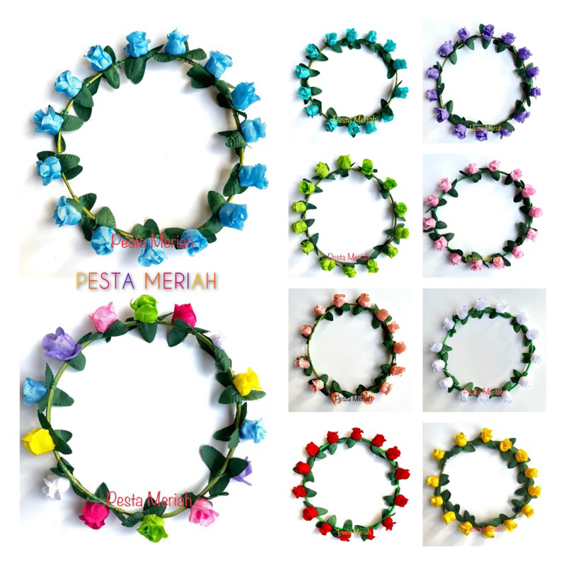 Jual MAHKOTA BUNGA / FLOWER CROWN / BRIDAL SHOWER CROWN/ MAHKOTA BRIDAL ...