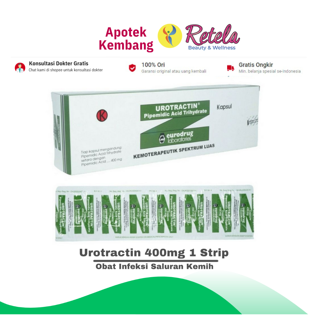 Jual UROTRACTIN 400MG 1 STRIP ISI 10 TABLET | Shopee Indonesia