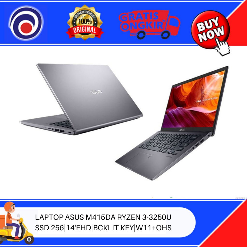 Jual LAPTOP ASUS M415DA RYZEN 3-3250U4GB|SSD 256|14'|BACKLIT KEYBOARD ...