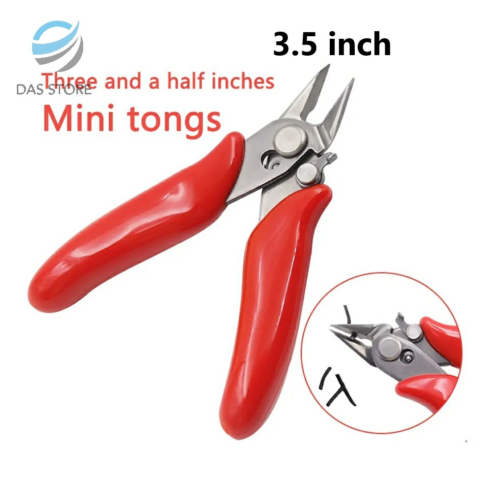 Jual Tang Potong Mini Kecil merah bahan Stainless Steel 3.5 inch dengan ...