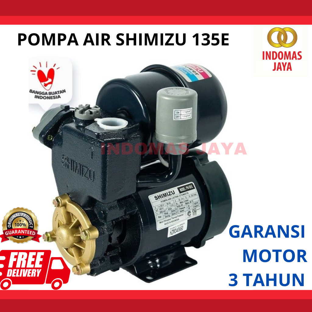 Jual SHIMIZU Pompa Air Otomatis PS135E / Shimitsu Pompa Otomatis PS-135E / Shimisu Pompa Air 135 ...