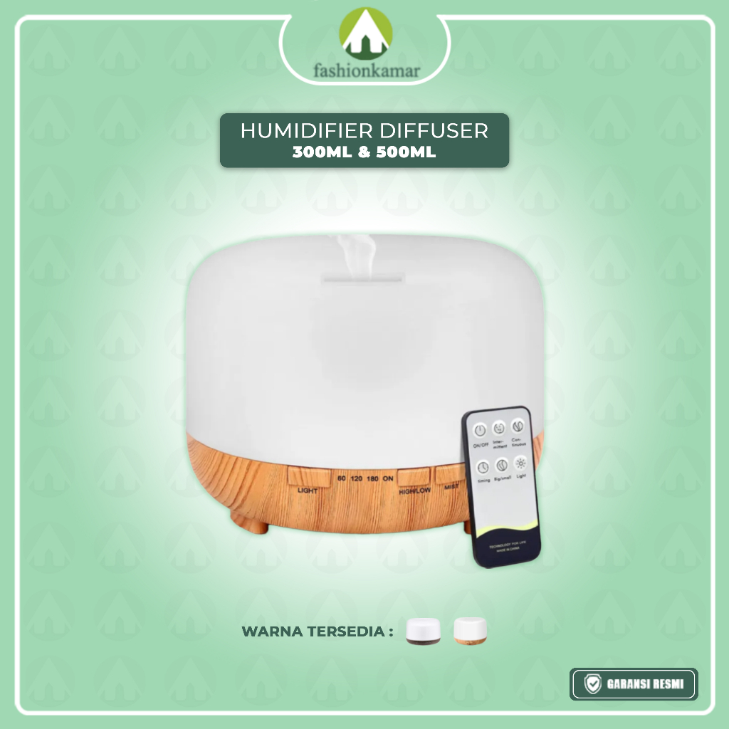 Jual Humidifier Air 300ML Aromaterapi Difuser Model Alas Dengan Remote ...