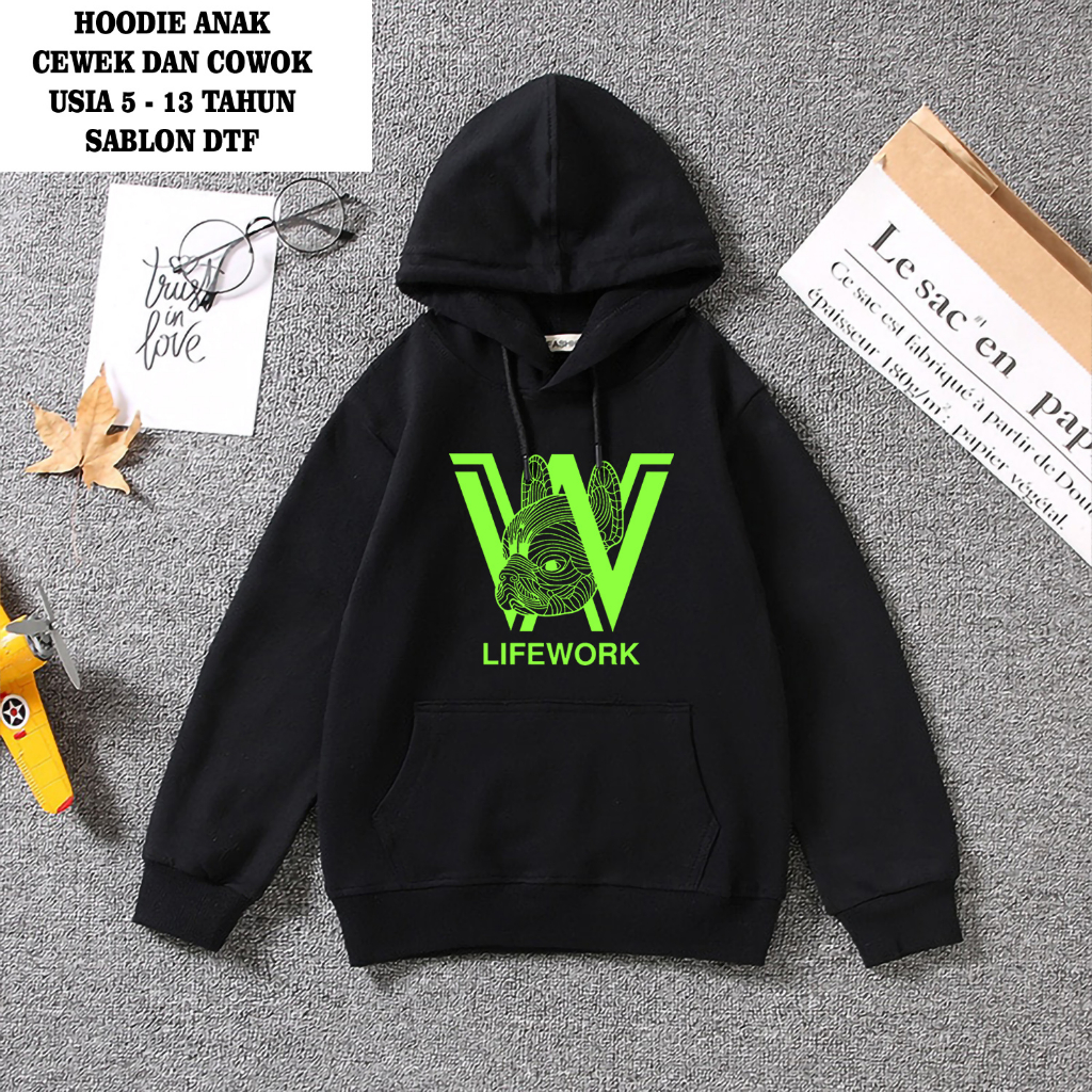 Jual Hoodie LIFEWORK Anak Jaket Anak Usia 5-13 Tahun Sweater Anak Radog V2 Hoshii | Shopee Indonesia