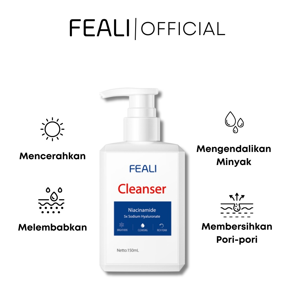 Jual FEALI - Facial Wash Niacinamide 5x Sodium Hyaluronate Facial Wash ...