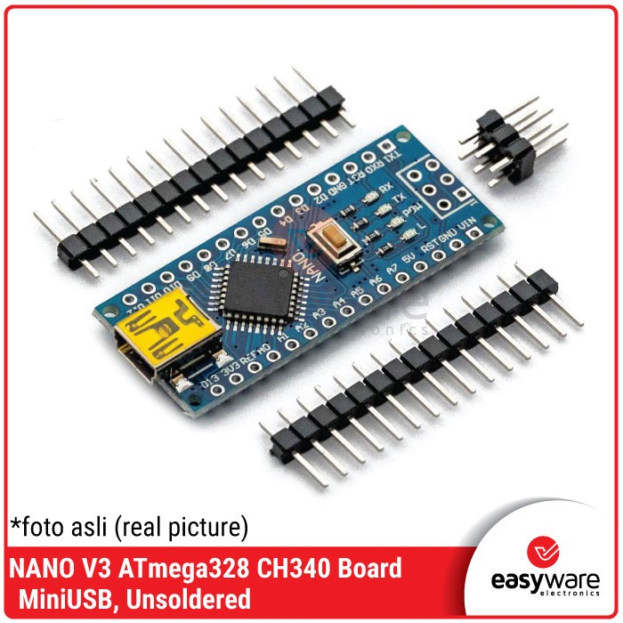 Jual Arduino Nano CH340 Tanpa Kabel - ATmega168P | Shopee Indonesia