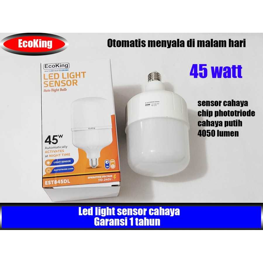 Jual Lampu LED Sensor Cahaya 45 Watt ( Light Sensor 45w ) Ecoking ...