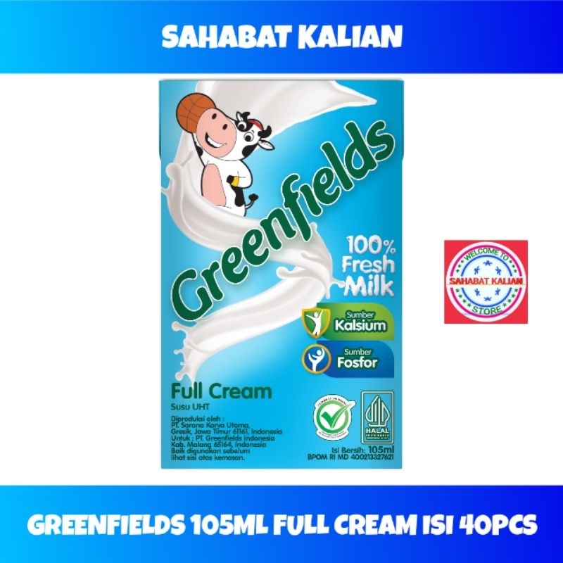 Jual Greenfields 105ml Full Cream 1 Karton isi 40pcs | Shopee Indonesia