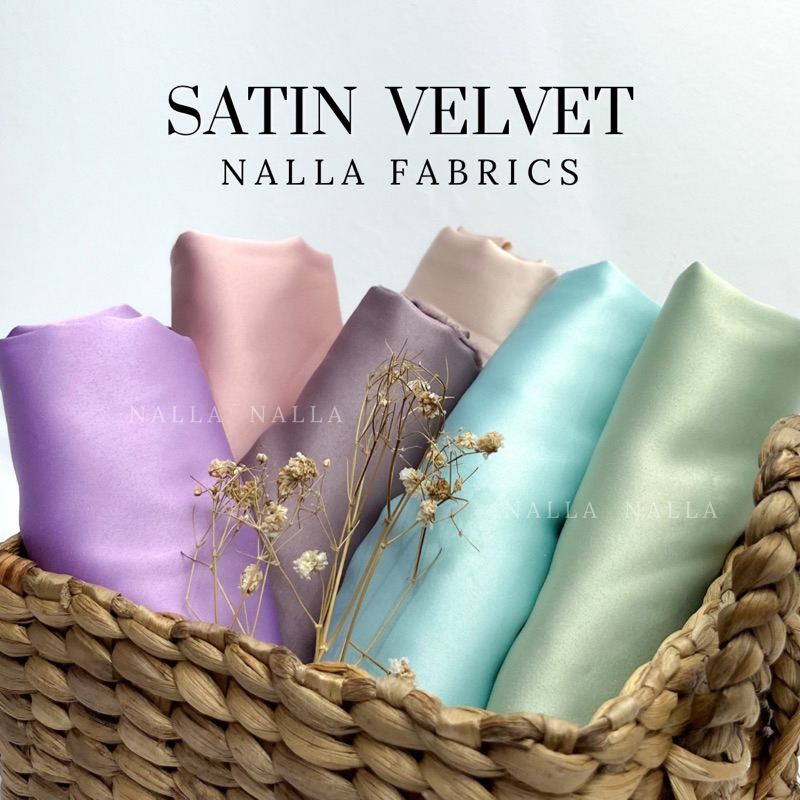 Jual 1 meter Kain Satin Velvet Premium - Kain Bridesmaid/ Bahan Dress ...