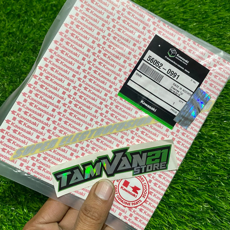 Jual STICKER STIKER LABEL SUPER ELETROFUSION CYLINDER SILVER NINJA J M ...