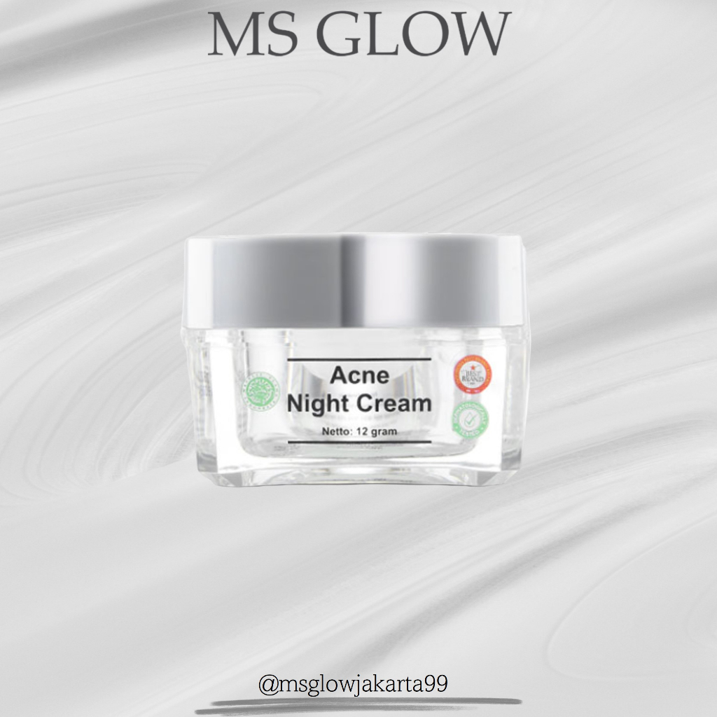 Jual MS GLOW Acne Night Cream 12gr | Shopee Indonesia