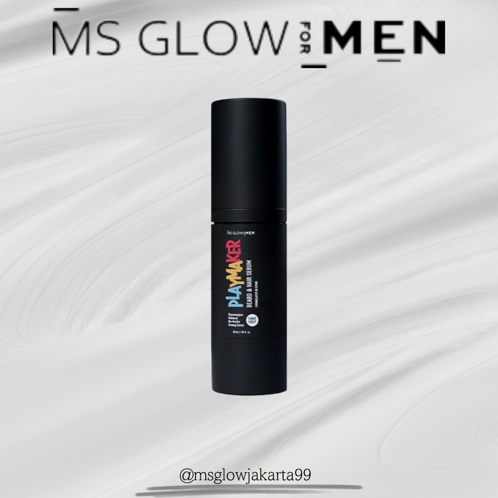 Jual MS GLOW FOR MEN Playmaker Beard & Hair Serum 30ml | Shopee Indonesia