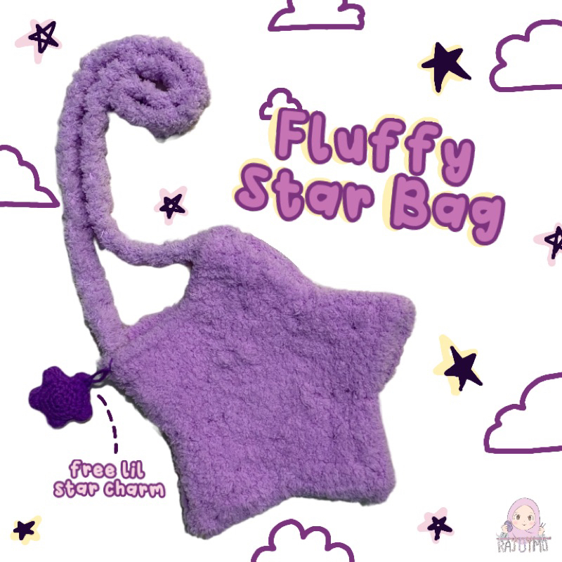 Jual Fluffy Star Bag / Fluffy Byeol-i Bag / Tas Bintang / Crochet Star ...