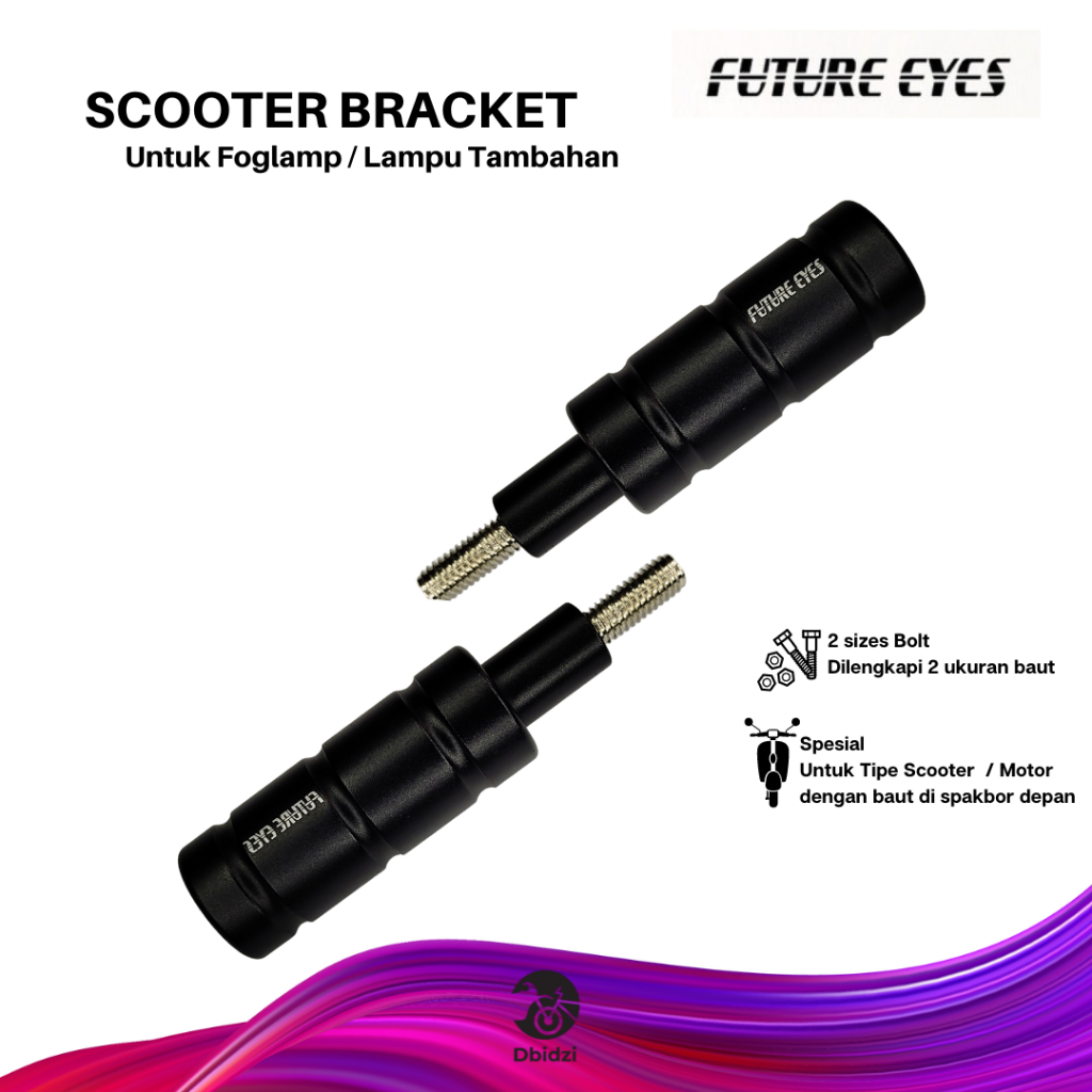 Jual Bracket Lampu Tembak LED Future Eyes Scooter Bracket Baut Shock ...