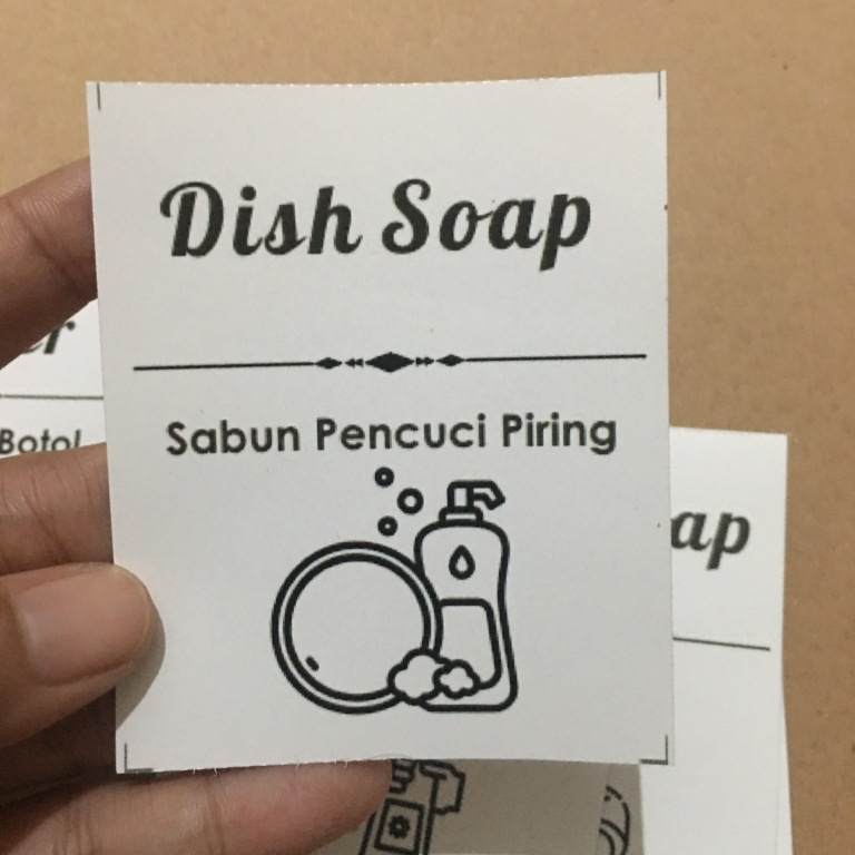 Jual Stiker Label Sabun Waterproof detergen sampho laundry pencuci ...