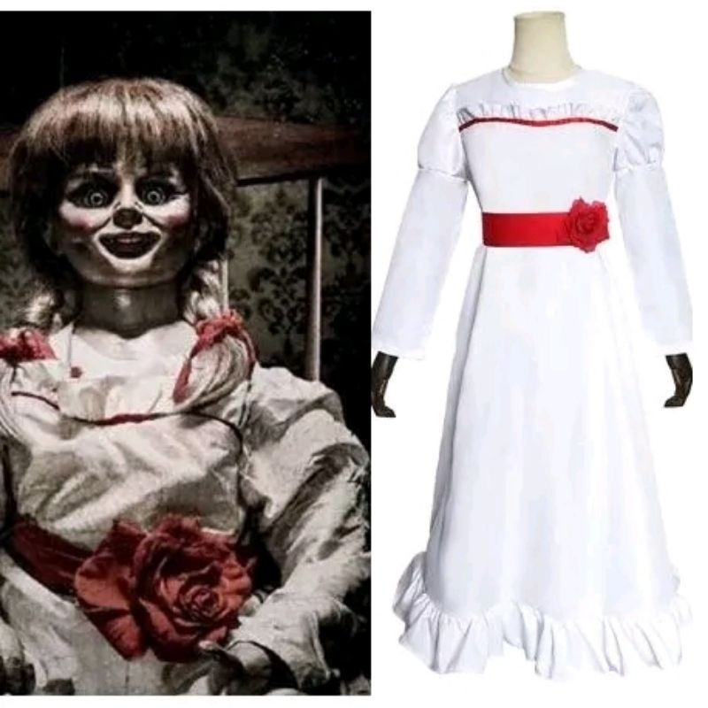 Jual kostum annabel/cosplay boneka annabel/baju annabel/kostum annabel ...