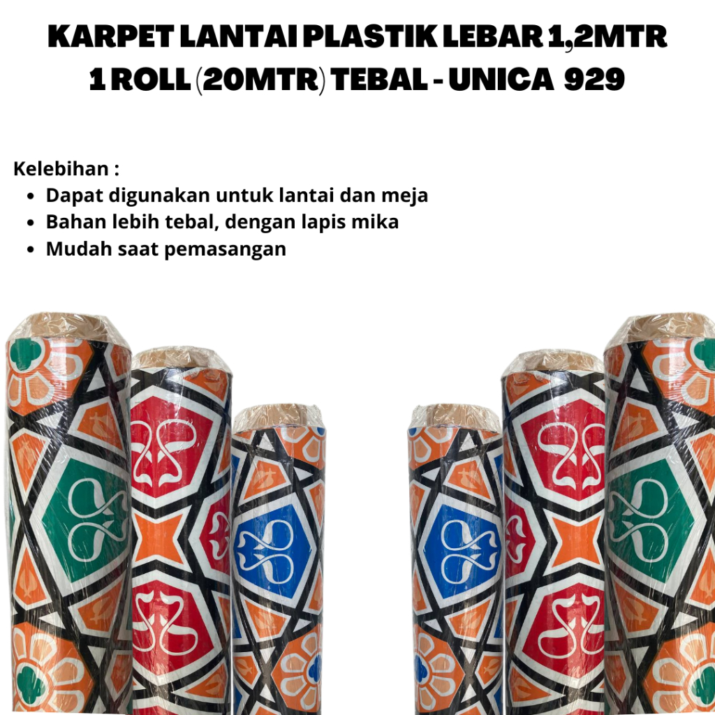 Jual Karpet Plastik Vinyl Meteran untuk Meja dan Lantai Tinggi 1,2 M Tebal Unica KODE 929 ...