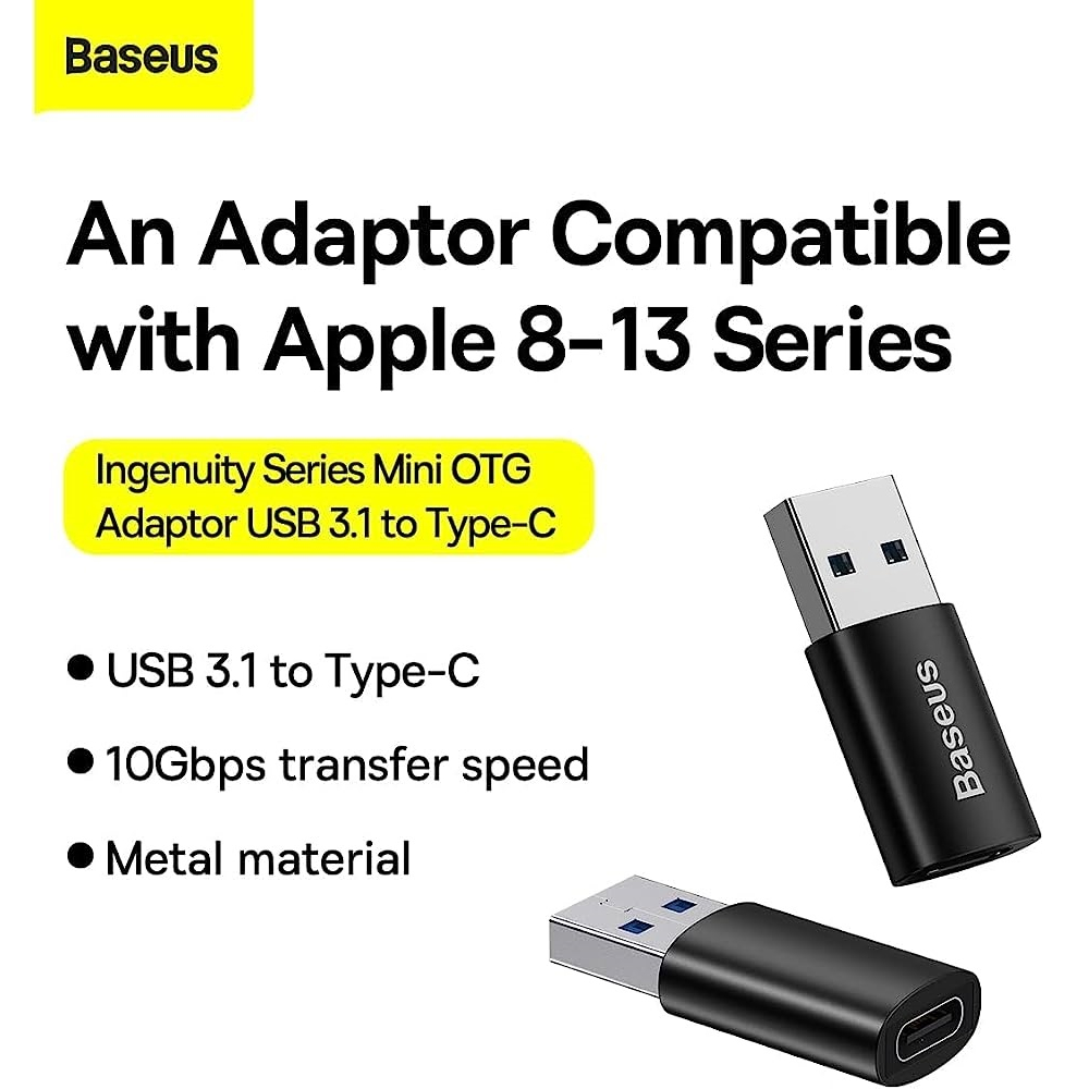 Jual BASEUS ORIGINAL OTG Ingenuity Type C Female To USB A 3.1 Male ...