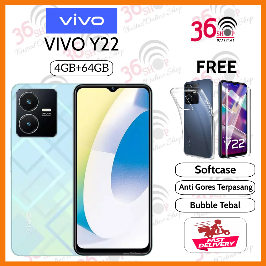 Jual Vivo Y22 [4GB+64GB] [4GB+128GB] Garansi Resmi 1 Tahun | Shopee Indonesia
