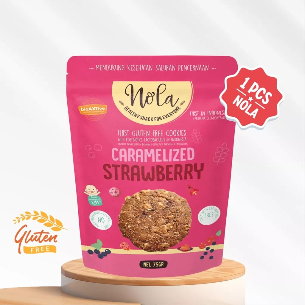 Jual NOLA COOKIES GLUTEN FREE 75GR | SNACK BISKUIT SEHAT DIET TINGGI ...